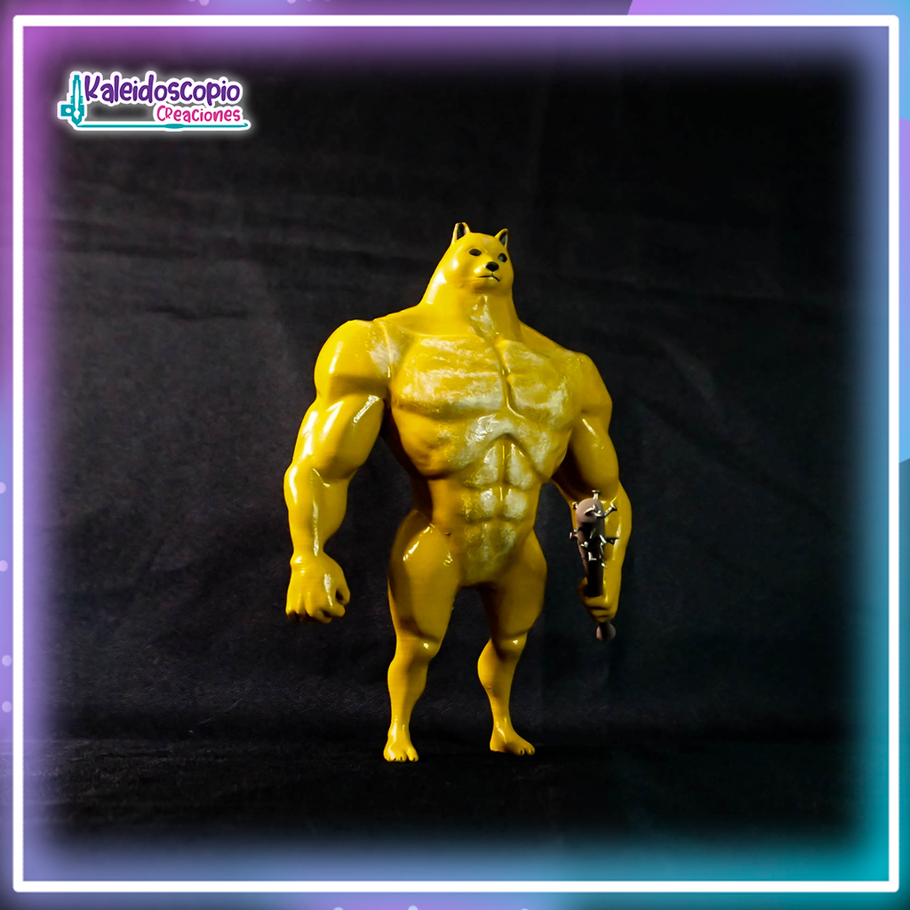 Cheems Musculoso con bat - Figura de Accion Custom – Kaleidoscopio ...